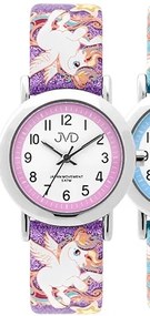 JVD Dětské fialové náramkové hodinky JVD J7179.7 s jednorožcem