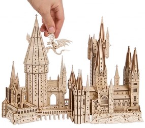 Ugears 3D dřevěné mechanické puzzle Hrad Bradavice, Harry Potter