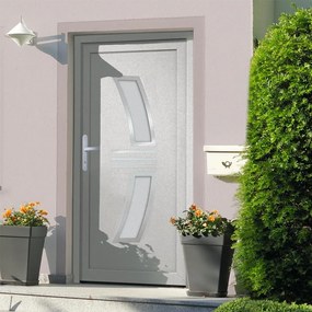 vidaXL Vchodové dveře 108 x 200 cm PVC [3187924] Barva: antracitová