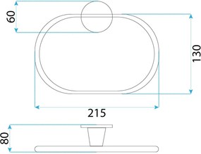 Rea Aristo, prstenový koupelnový věšák 16101, zlatá matná, REA-98504
