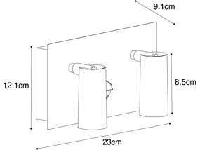 Venkovní nástěnné svítidlo bílé vč. LED 2-světlo s detektorem pohybu - Simon