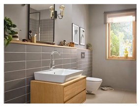 Hansgrohe Rebris E - Páková umyvadlová baterie 210 s otočným výtokem a odtokovou soupravou s táhlem, chrom 72576000