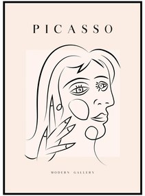 Pablo Picasso - Dáma Rozměr plakátu: A4 (21 x 29,7 cm)