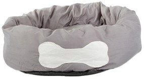 Plyšový pelíšek pro psa/kočku BONENEST 50 cm, šedý