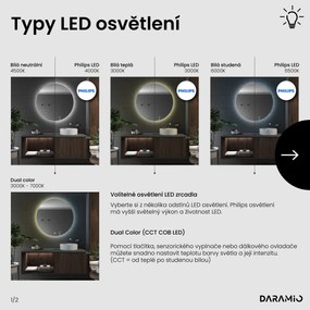 Kulaté zrcadlo do koupelny s LED osvětlením E6