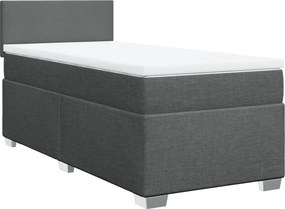 Box spring postel s matrací tmavě šedá 90x190 cm textil 3288037