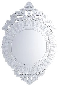 Nástěnné sříbrné zrcadlo 67 x 100 cm CRAON Beliani