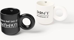 Sada stohovatelných porcelánových hrnků s dekorativním motivem Tutti, 2 díly