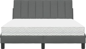 Postel s matrací Hanko tmavě šedá 120 x 200 cm textil 3310518
