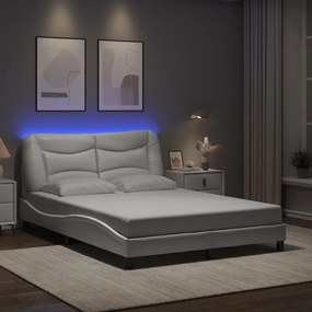 Rám postele s LED bez matrace Hvar bílý 140 x 200 cm 3213935