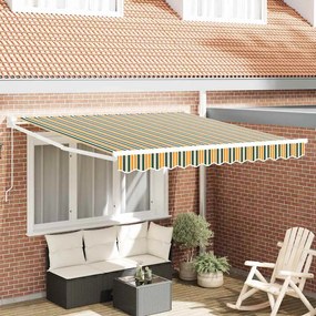 Stahovací markýza Zelená a žlutá 300 x 250 x 165 cm 3330167
