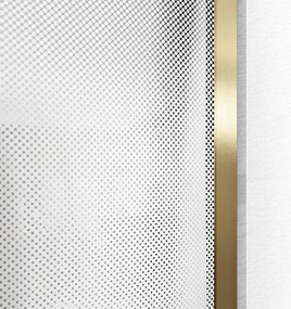 Rea Aero Ombre, sprchová zástěna Walk-In 90x195 cm, 8mm čiré sklo s bílým vzorem, zlatý matný profil, REA-K2463