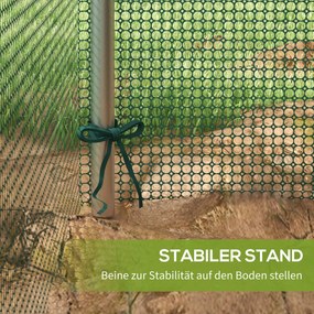 Zahradní síť proti hmyzu Outsunny s dvířky na zip 1,25x1,25 m z oceli odolná proti větru v zelené barvě pro zahradu a terasu | Aosom.de