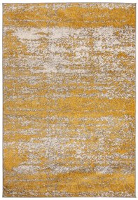 Moderní kusový koberec SPRING H171A Tmavě žlutý béžový Rozměr: 80x300 cm