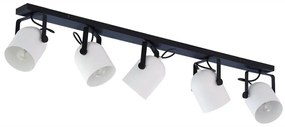 TK LIGHTING Bodový lustr - SPECTRA 3469, 230V/15W/5xE27, bílá/černá