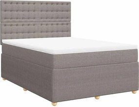 Box spring postel s matrací taupe 160x200 cm textil 3294425