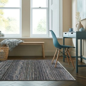 Flair Rugs, Kusový koberec Santiago Camino Blue, 120x160, modrá, ložnice
