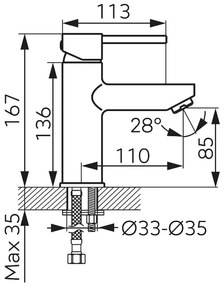Ferro Fiesta, umyvadlová baterie, zlatá lesklá, BFI2G