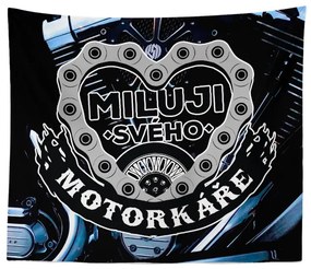 Sablio Deka Miluji svého motorkáře: 150x120 cm