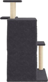 Škrabadlo pro kočky se sisalovými sloupky tmavě šedé 97 cm 172114