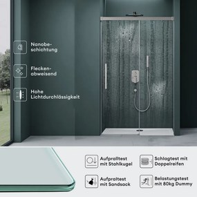 design sprchové dveře DOPORRO TERAMO 12 ESG 6mm  - soft close