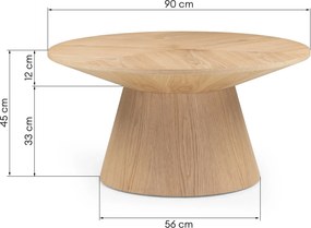 Konferenční stolek Dalarna 90 cm dub přírodní