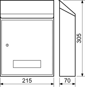 Poštovní schránka RICHTER BK.33.CM (černá matná), RICHTER Černá matná