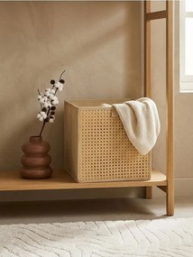 Sinsay - Úložný box s pleteným předním dílem - béžová