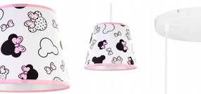 Dětské závěsné svítidlo Minnie, 3x textilní stínítko se vzorem, o, s