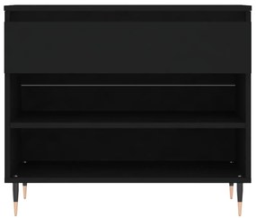 Botník černý 70x36x60 cm kompozitní dřevo - Default Title