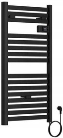 Gamma Erga Pago, elektrické topné těleso 540x960 mm s digitálním termostatem, 500W, černá matná, ERG-PAGO/960/540/BLACK/EL