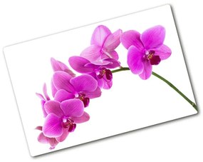 Wallmuralia Deska na krájení skleněná Růžová orchidej 80x52 cm