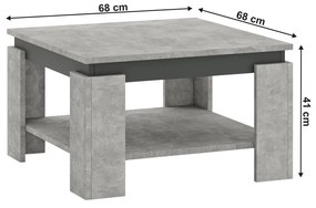 Konferenční stolek LEMSY (beton + grafit). 1091517