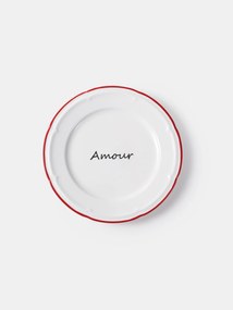Sinsay - Keramický talíř s nápisem Amour - bílá