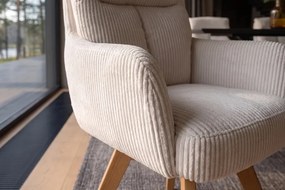 Designová otočná židle Maddison béžový manšestr