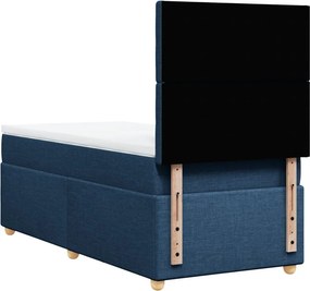 Box spring postel s matrací modrá 100 x 200 cm textil 3291211