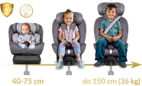 Autosedačka ISOFIX, 0-36kg, šedá | Nukido Prestige