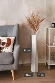 Stojan na svíčky HYDRON, sklolaminát, výška 80 cm, bílý
