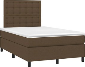 Box spring postel s matrací tmavě hnědá 120x190 cm textil 3269912