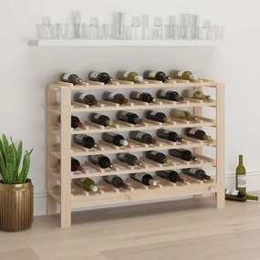 Regál na víno 109,5x30x82 cm masivní borové dřevo