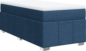 Box spring postel s matrací modrá 90x200 cm textil 3285448