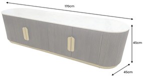 Designový TV stolek Daichi 170 cm mango / mramor