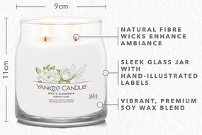 Yankee Candle vonná svíčka Signature ve skle střední White Gardenia 368g
