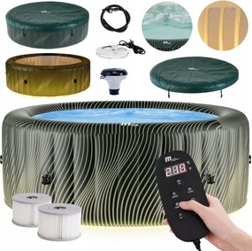 Bazén S Hydromasáží Pro 6 Osob Spa Jacuzzi Mspa Meteor 204 CM Led Novinka