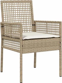 Zahradní bistro set 3 ks Béžová polyratan 3334966