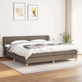 Box spring postel s matrací taupe 200x200 cm textil 3126673