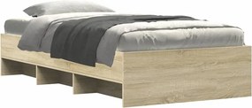 Rám postele bez matrace dub sonoma 90 x 200 cm kompozitní dřevo 3295676