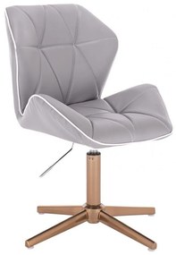 LuxuryForm Židle MILANO MAX na zlatém kříži - šedá
