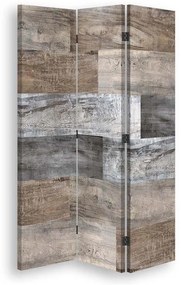 Ozdobný paraván, Terakota - 110x170 cm, třídílný, klasický paraván