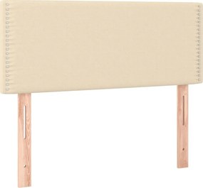 vidaXL Box spring postel s matrací 90x190 cm textil [3129598] Barva: krémová